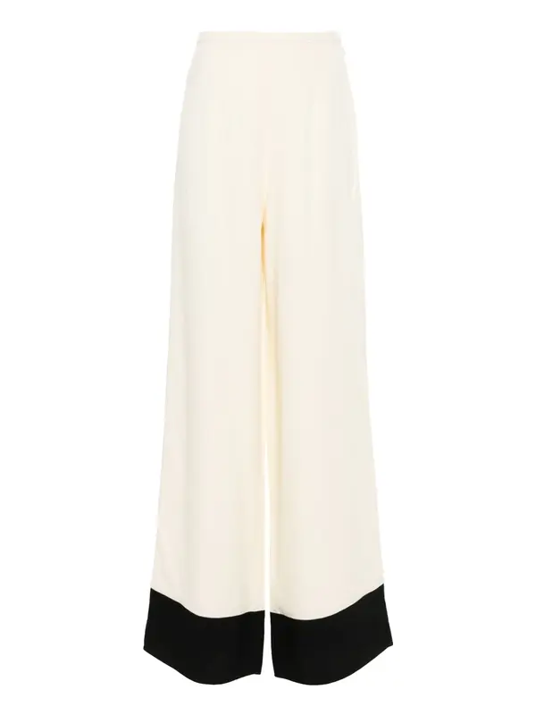 TALLER MARMO Marlene Corniche Palazzo Trousers - White