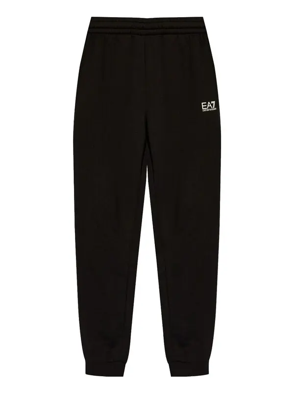 EA7 Logo-print Jersey Track Pants - Black