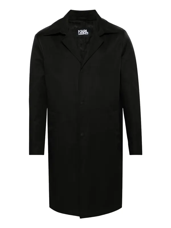 Karl Lagerfeld Single-breasted Coat - Black
