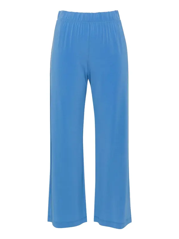 LE TRICOT PERUGIA Elasticated-waistband Cropped Trousers - Blue