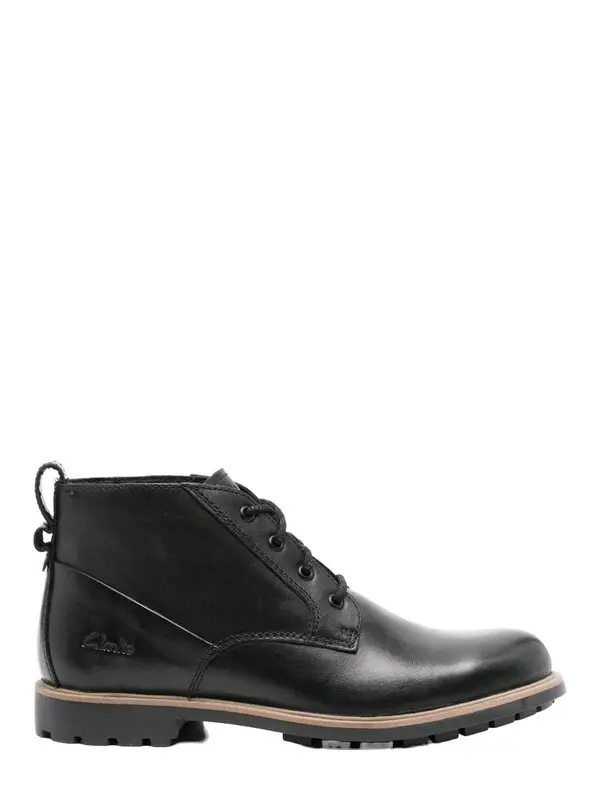 Clarks Westcombe Leather Ankle Boots - Black