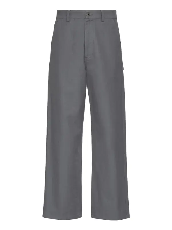 Valentino Garavani Straight-leg Cropped Trousers - Grey