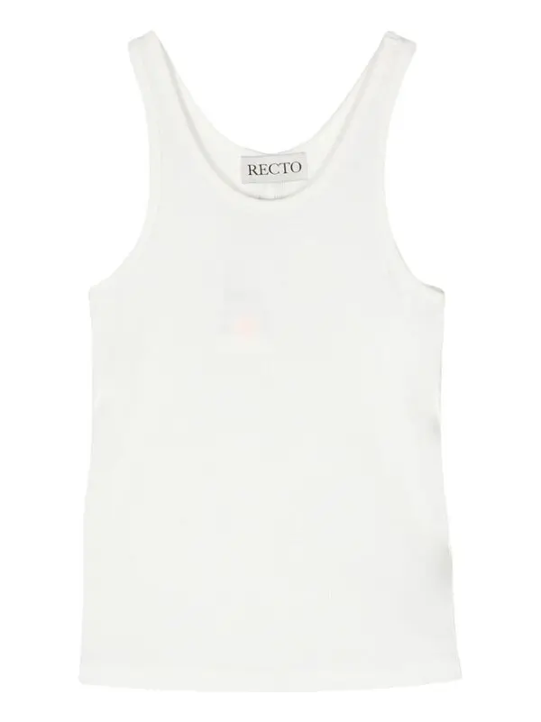 RECTO Logo-appliqué Tank Top - White