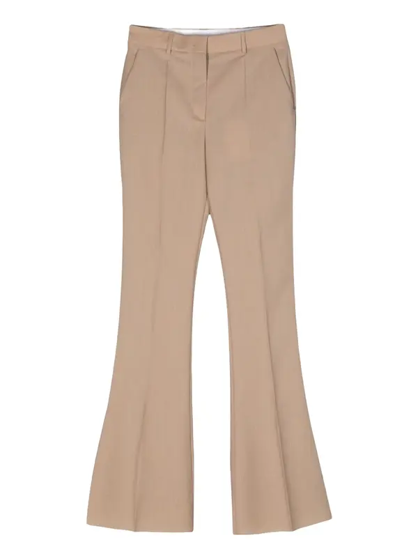 Sportmax High-waist Flared Trousers - Neutrals
