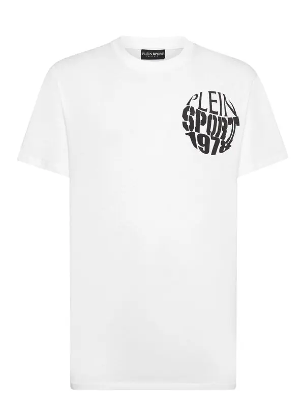 PLEIN SPORT Logo-print Crew-neck T-shirt - White
