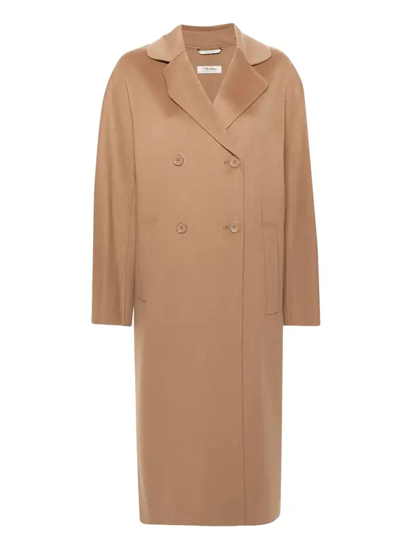 Max Mara Double-breasted Virgin Wool Coat - Brown
