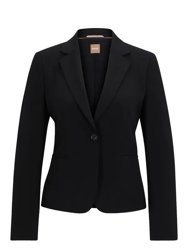 BOSS Single-breasted Notch-lapels Blazer - Black