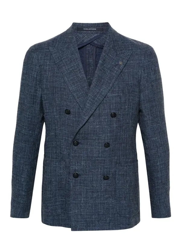 Tagliatore Peak-lapels Double-breasted Blazer - Blue