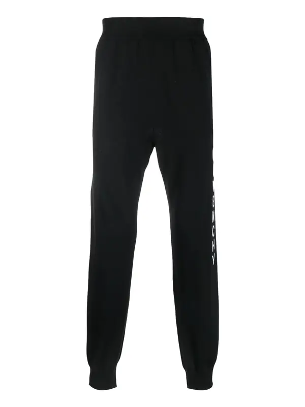 Givenchy Intarsia-knit Logo Track Pants - Black
