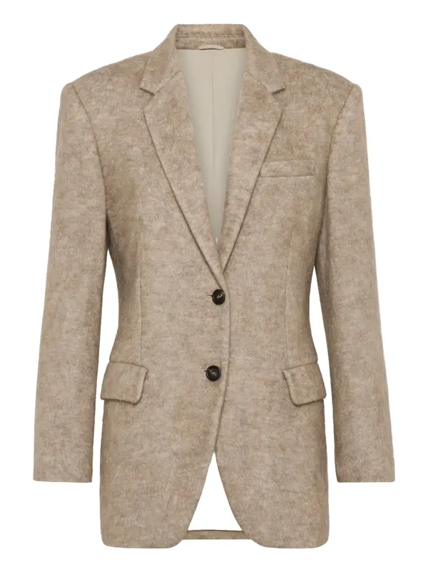 Brunello Cucinelli Monili-embellished Blazer - Neutrals