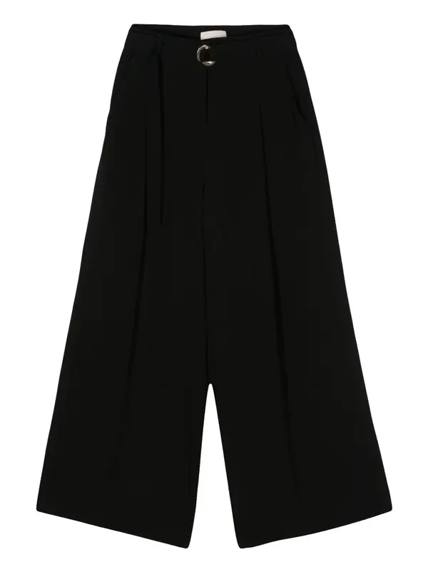 Ulla Johnson Belted Crepe Palazzo Pants - Black