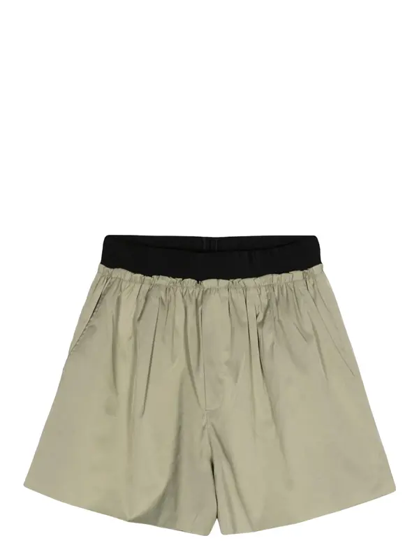 B+AB Plissé Effect Shorts - Green