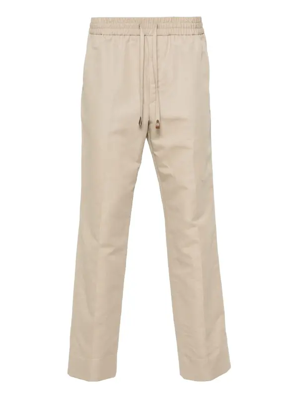 Brioni Mid-rise Straight-leg Trousers - Neutrals