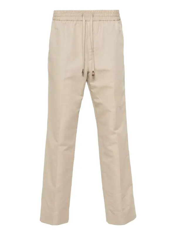 Brioni Mid-rise Straight-leg Trousers - Neutrals