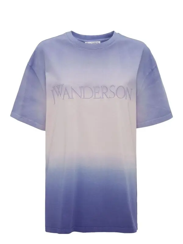 JW Anderson Gradient-effect Cotton T-shirt - Purple