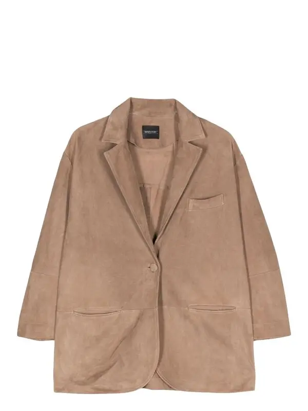 Simonette Ravizza Suede Blazer - Neutrals
