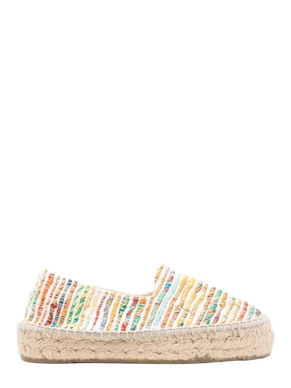 Manebí Striped Flatform Espadrilles - Orange