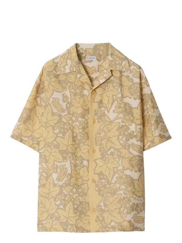 Burberry Ivy Silk Shirt - Neutrals