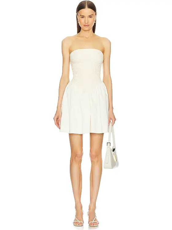 Lpa Stacci Mini Dress - Beige & Cream