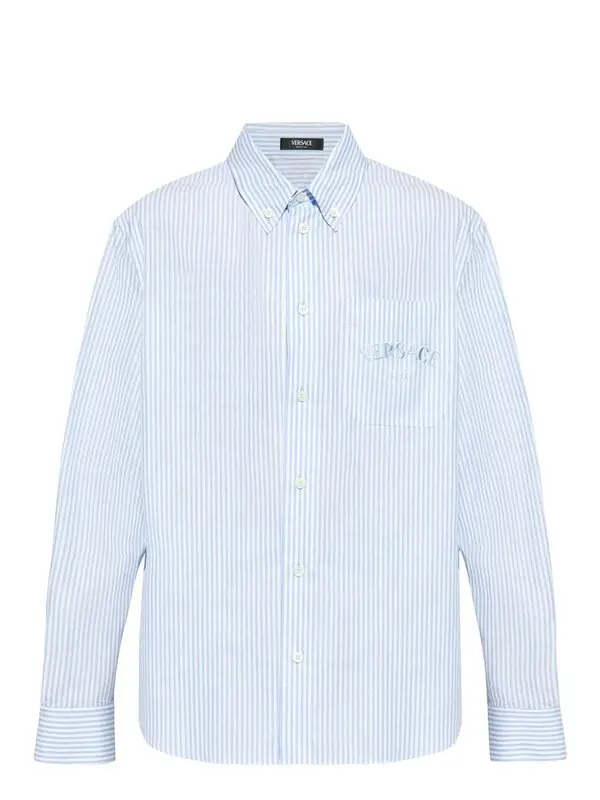 Versace Barocco Sea Striped Shirt - Blue