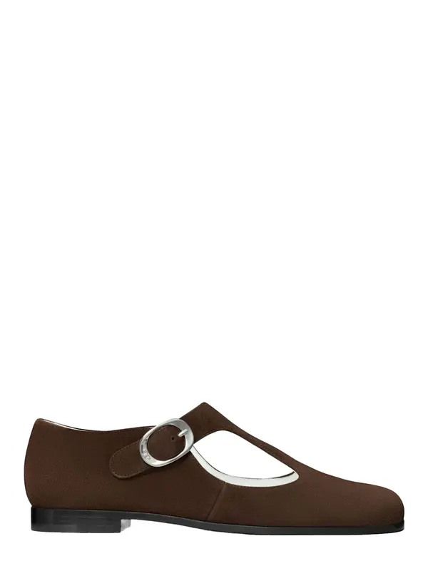 Tory Burch Violet T-strap Loafers - Brown