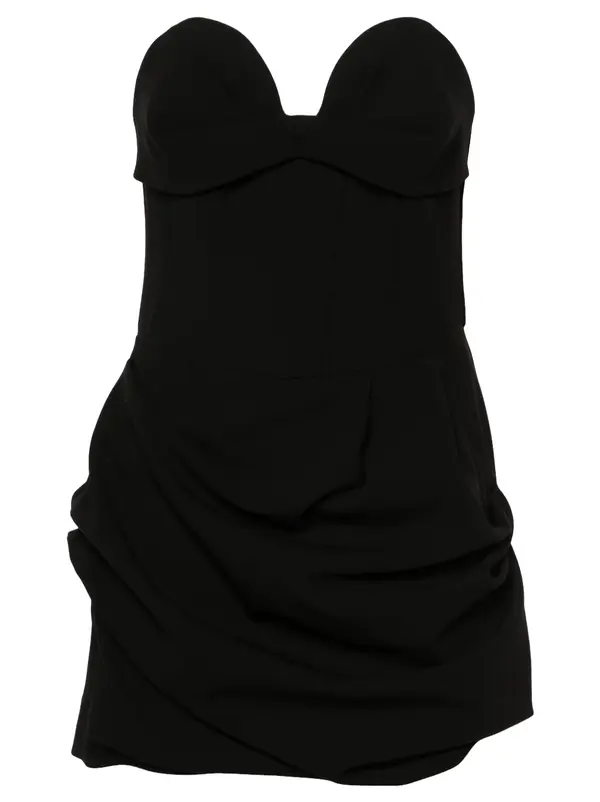 Magda Butrym Sweetheart Corset Mini Dress - Black