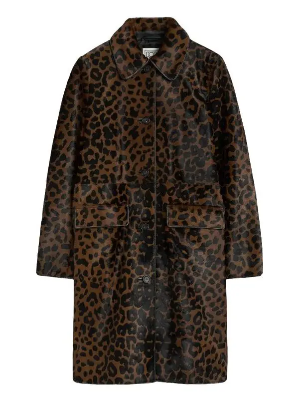 TOTEME Printed Pony Hair Coat - Leopard