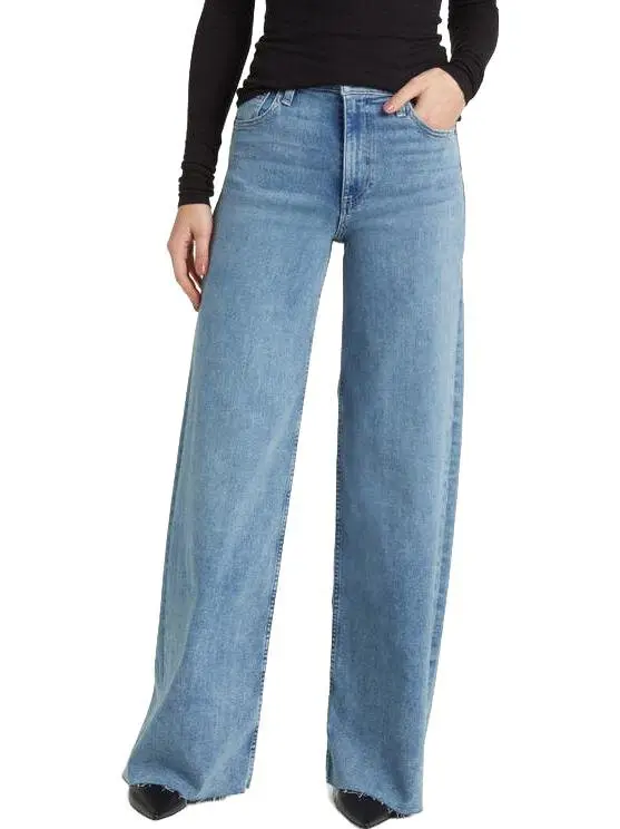 Rag & Bone Flexi Sofie Full Length High Rise Wide Leg Jeans - Whitney