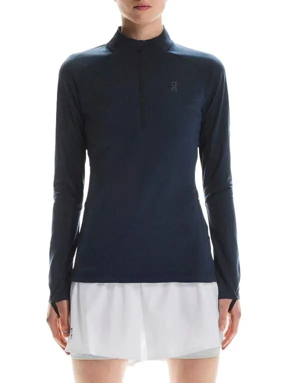 On Climate Quarter Zip Running Top - Navy
