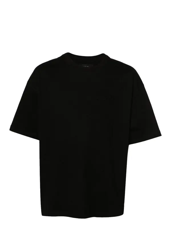 Amiri Logo-embroidered Cotton T-shirt - Black