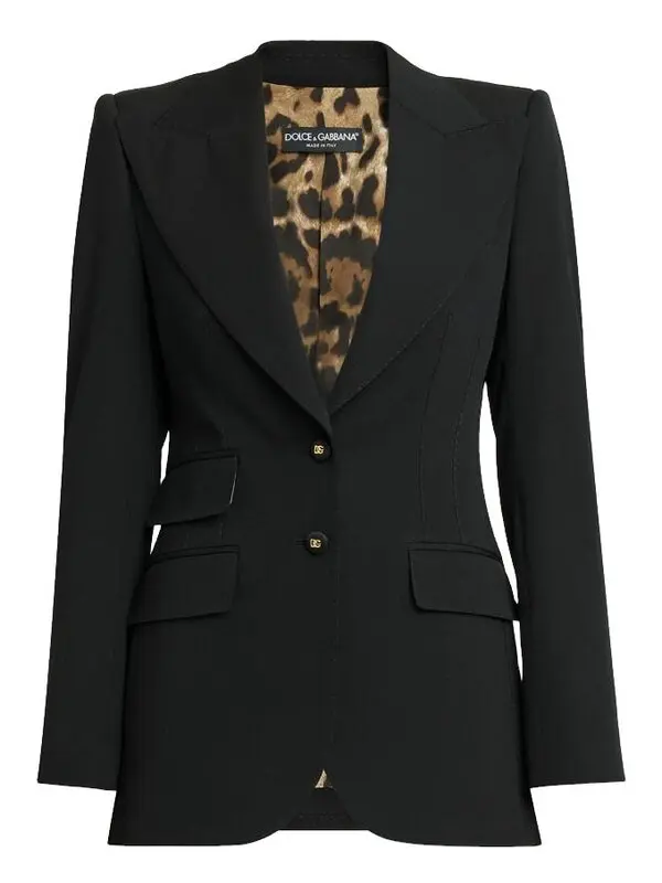 Dolce & Gabbana Single-breasted Wool-blend Jacket - Nero