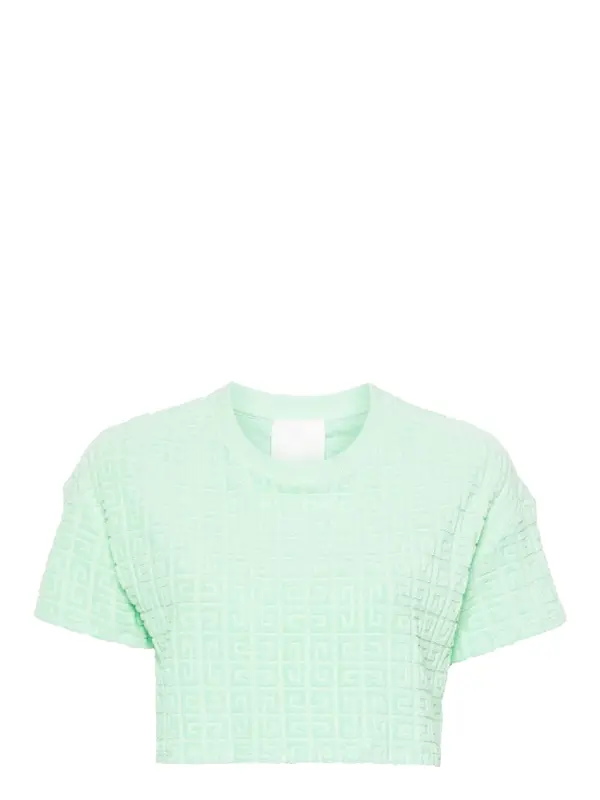 Givenchy 4g-motif Cropped T-shirt - Green