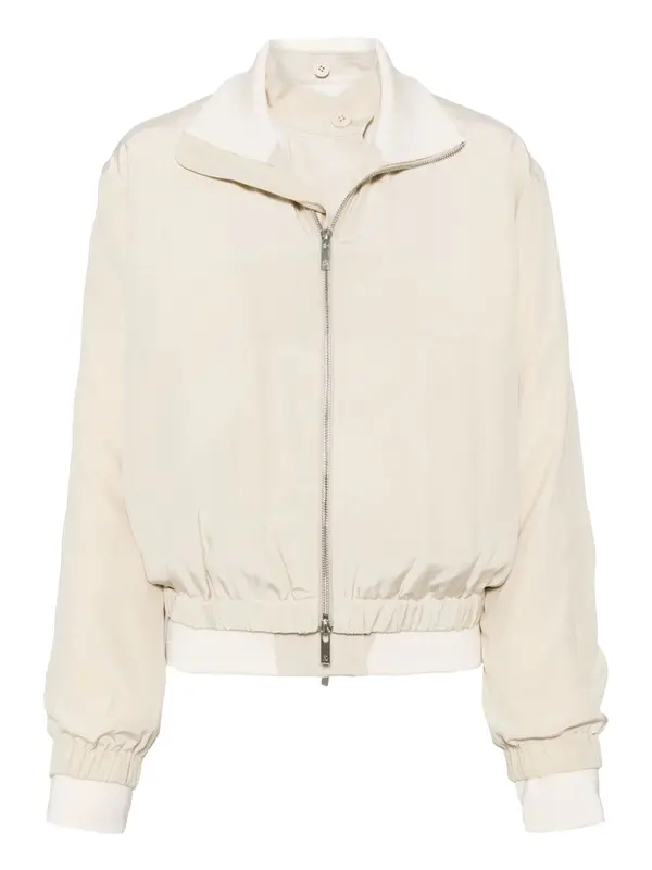 Helmut Lang Panelled Reversible Bomber Jacket - Brown