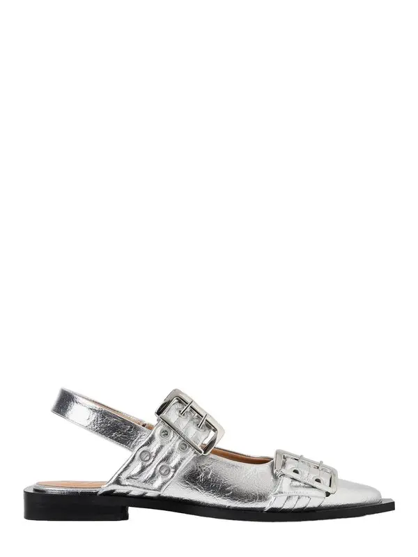GANNI Ballet Flat - Silver
