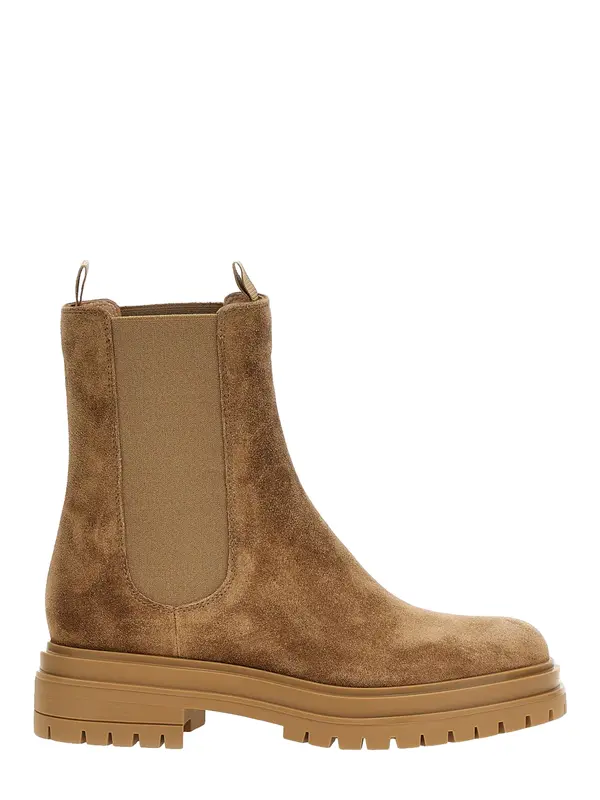 GIANVITO ROSSI Flat Ankle Boots - Beige