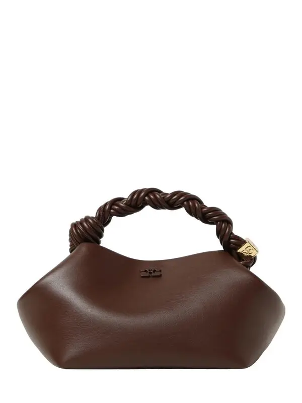 GANNI Twisted Handle Handbag - Brown