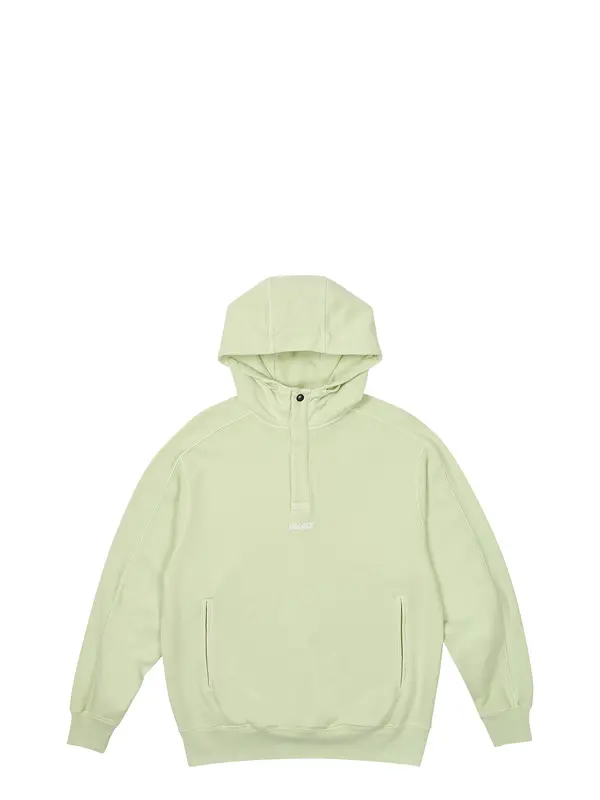 PALACE Washed Terry 1/4 Placket Hood 'mojito - Green