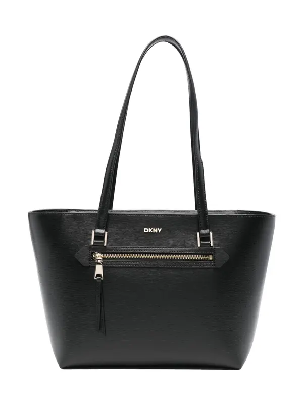 Dkny Logo-lettering Tote Bag - Black