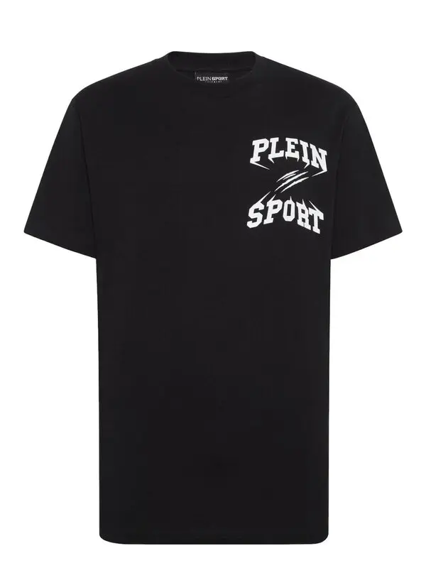 PLEIN SPORT Logo-print Crew-neck T-shirt - Black