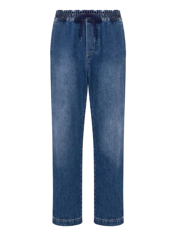 Moschino Logo-appliqué Straight-leg Jeans - Blue
