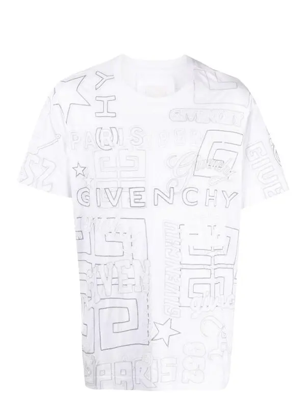 Givenchy Embroidered-design Cotton T-shirt - White