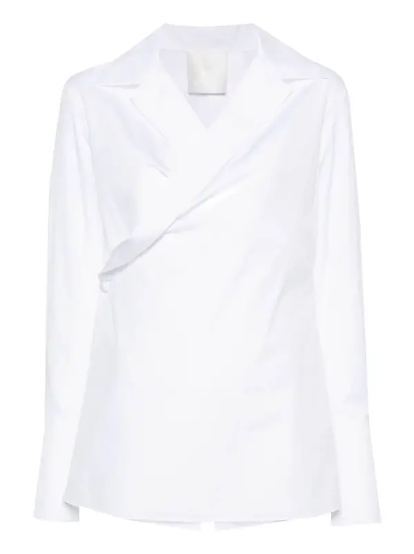 Givenchy Wrap-design Poplin Shirt - White