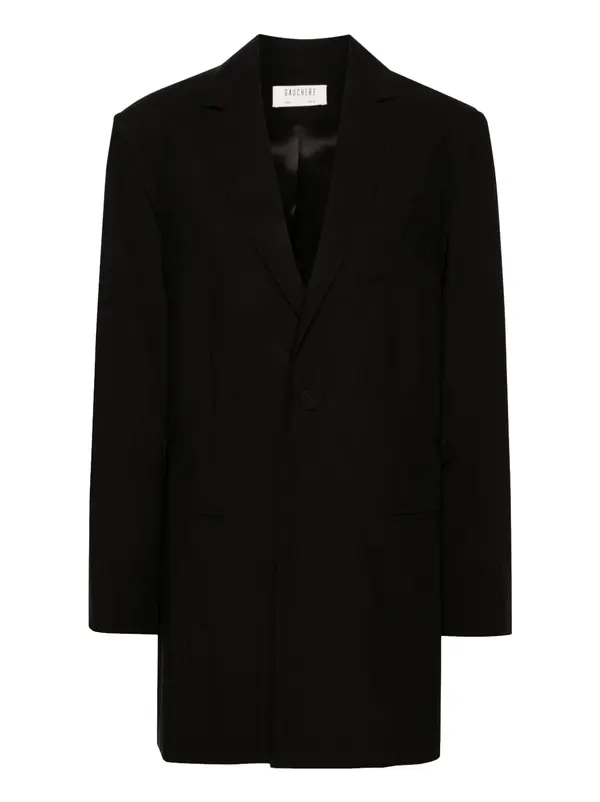 Gauchere Belted Wool Blazer - Black