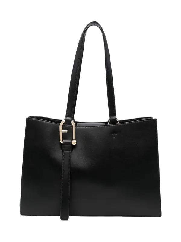 Furla Nuvola Leather Tote Bag - Black