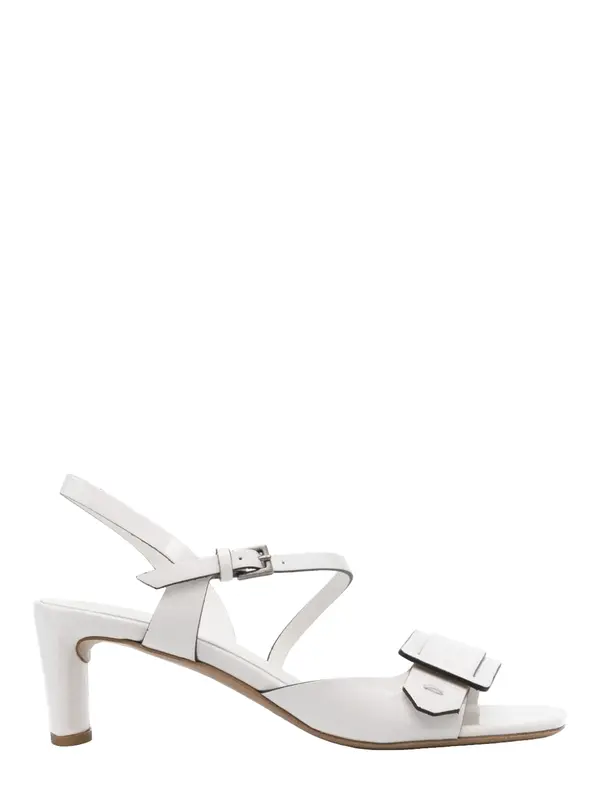 DEL CARLO 55mm Moore Patent Leather Sandals - White