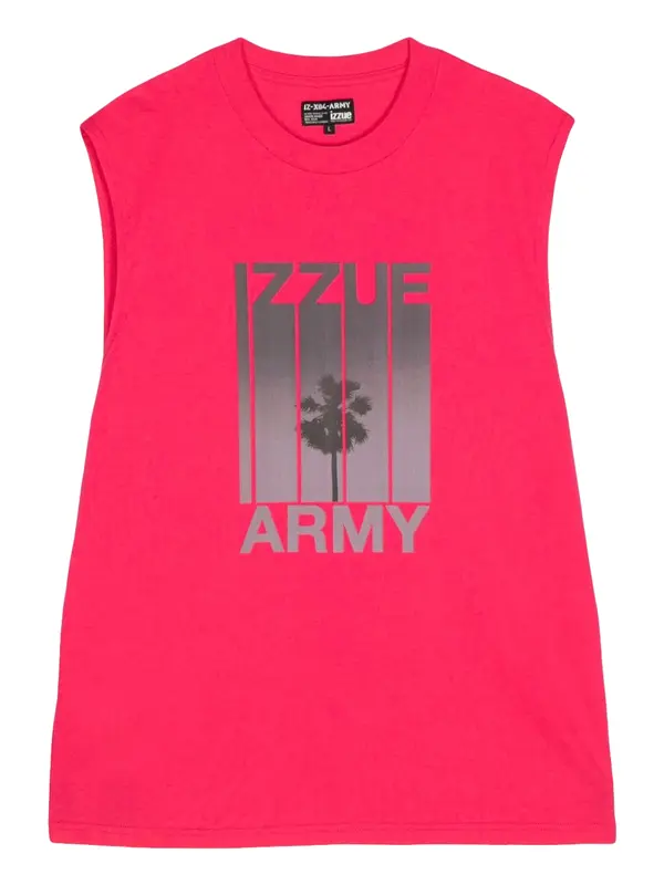 Izzue Graphic-print Cotton Vest - Pink