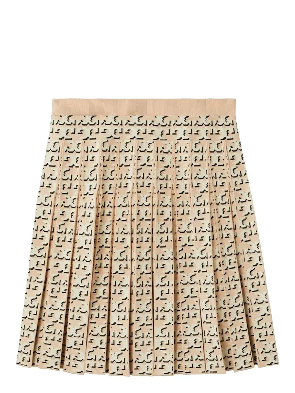 Tory Burch T Monogram Pleated Skirt - Neutrals