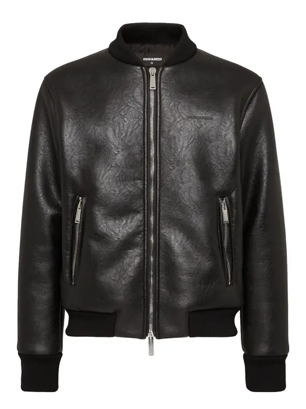 Dsquared2 Logo-embossed Bomber Jacket - Black