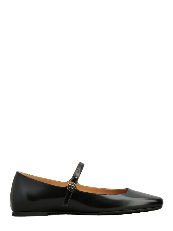 TOD'S Patent-leather Ballerina Shoes - Black