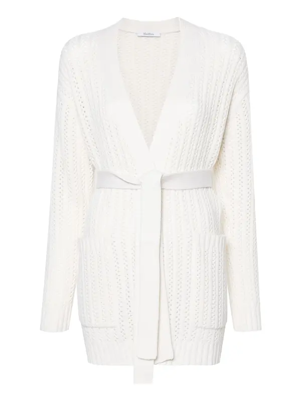 Max Mara Balzac Open-front Cardigan - White